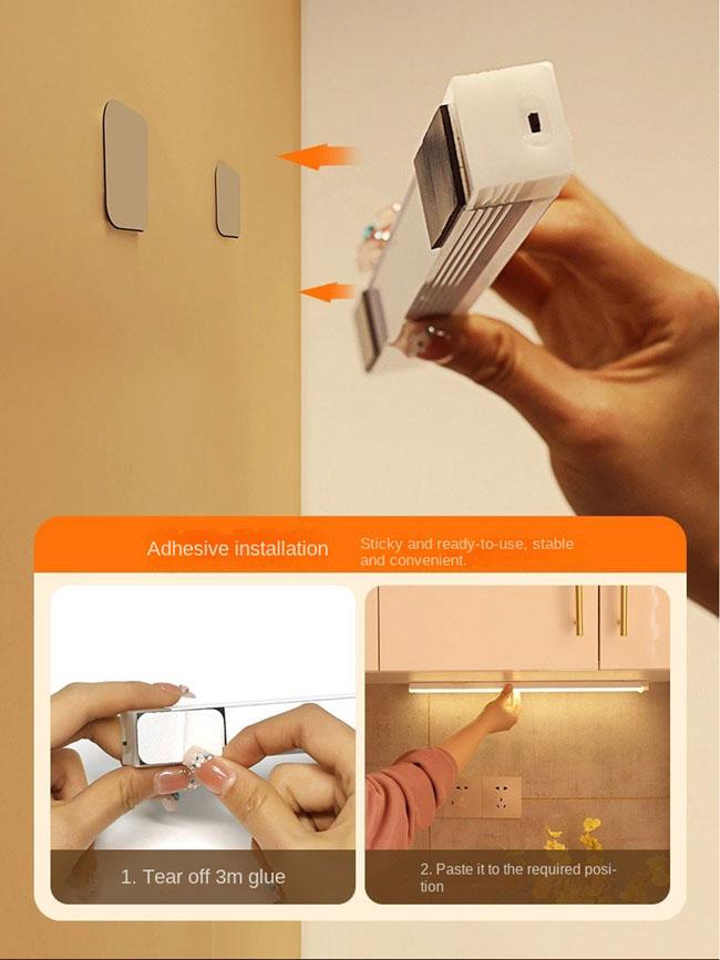 LED motion sensor light in different color temperature settings