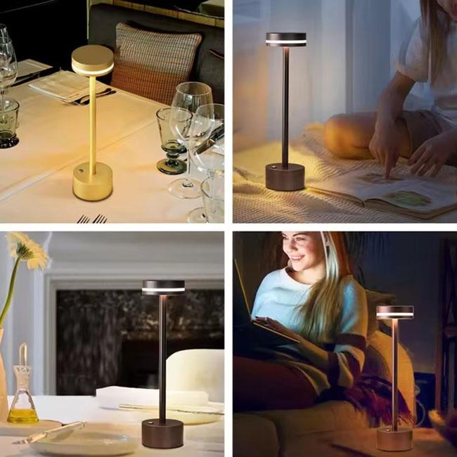 LED desk lamp packaging and accessories