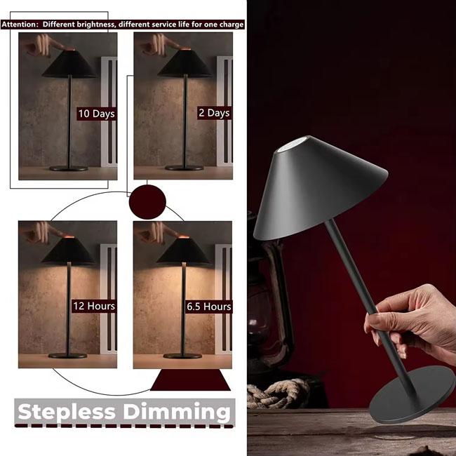 LED table lamp in black color option