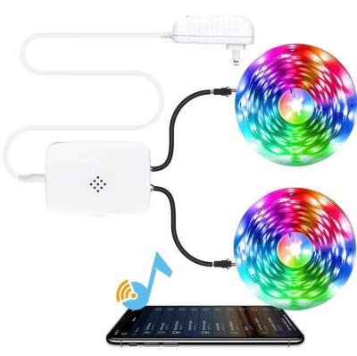 Cina DC12V work with Alexa google assistance App and remote rgb rgbic addressable waterproof programmable wifi smart led light strip in vendita
