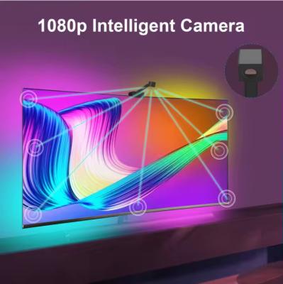 中国 65-75 inches Alexa Google Home Ambient Smart App Wifi Immersion TV Backlights with Camera RGBIC 販売のため