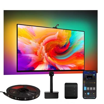 中国 65-75 inches Alexa Google Home Ambient Smart App Wifi Immersion TV Backlights with Camera RGBIC 販売のため