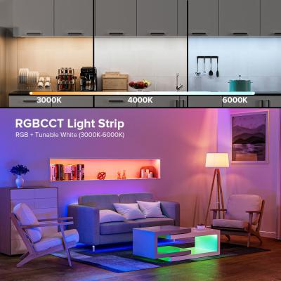 Китай RGBCCT Dimmable COB LED Strip Lights 5M 21W/M 35.71mm 12MM продается
