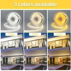 Cina Flessibile su misura 320 480 LED Dc 5v 10000 lumens Caldo Bianco Rgb Fcob Cct Cob Led Strip Light Warehouse in vendita