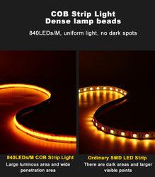 Cina Nastro a LED 5m/lot Smd 320 384 840leds/m Acqueproof Flexible Cob Led Strip Dc 24v Ra90 RGBCCT 3000k 4000k 6000k in vendita