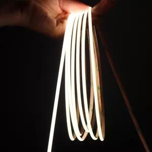 Cina 12v 24v 480 led Ce Rohs 3 Flessibile Light Cob Led Strip con Dimmer e Supporto Dimming in vendita