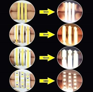 Cina 12v 24v 480 led Ce Rohs 3 Flessibile Light Cob Led Strip con Dimmer e Supporto Dimming in vendita