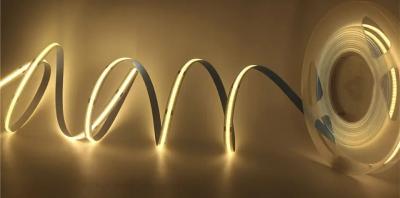 China 90lm/w Lâmpada Eficiência luminosa Smart COB Led Strip 12V 24V 5M 252leds para publicidade à venda