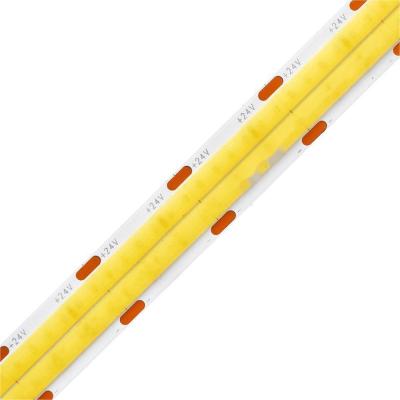 Cina 10m/roll doppie linee 600 led 12v 24v Ra80 12mm COB flessibile LED Flessibile Strip Light in vendita