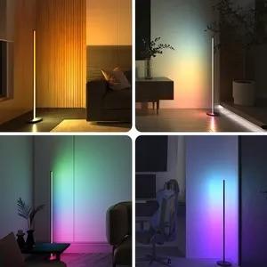 中国 2024 モダン・シリンダー RGB カラフル LED アンビエントライト アプリ スマート・アトмосфера 床灯 販売のため