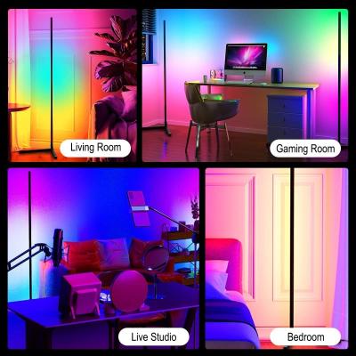 Cina Camera da letto luci per giochi RGB Camera da soggiorno Ambient Mood Light Standing LED Corner Floor Lamp in vendita