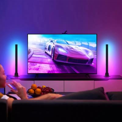 Китай 18LEDS цветопеременная RGB RGBIC напольная лампа для декорации спальни в размерах 30 см и 50 см продается