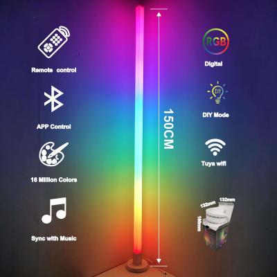 Cina Lampada da pavimento da 150 cm colorata a controllo remoto per camera da letto in vendita