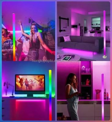 Cina 2- Smart Ambient Floor Light 1.5M 5V 5050 RGBIC Indoor Home Decor Smart Corner Lamp Con Remote Bluetooth in vendita