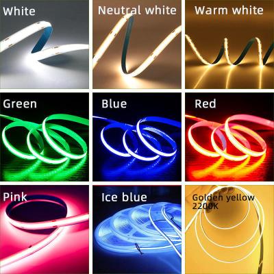 Cina Illuminazione interna Striscia LED COB bianca calda larghezza 8 mm con materiale FPC LED RESISTOR in vendita