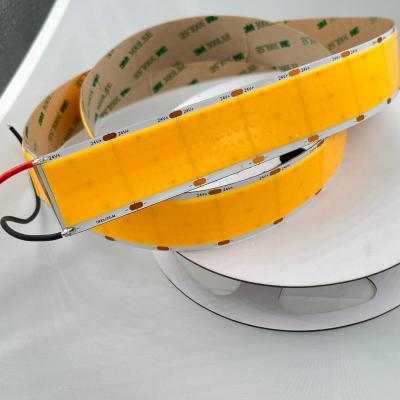 Cina Corde a nastro di rame dimmabile Flessibile Cob Led Strip Alta densità 1600leds Per metro 3500K Ra 90 0,3kg 24v 30mm Larghezza in vendita