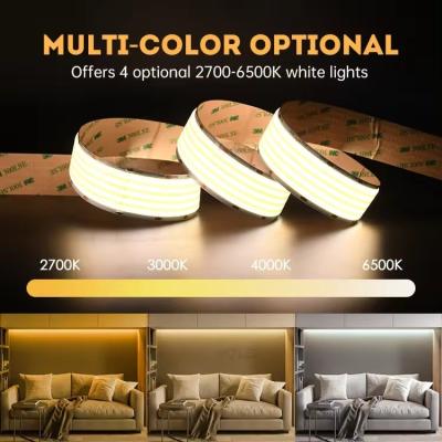 Cina Corde a nastro di rame dimmabile Flessibile Cob Led Strip Alta densità 1600leds Per metro 3500K Ra 90 0,3kg 24v 30mm Larghezza in vendita