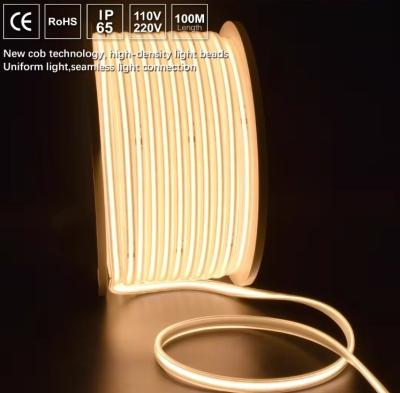 Cina Alta tensione flessibile COB LED Strip Light IP65 impermeabile 50M 100M per bobina con durata di vita di 30000 ore e 80 CRI in vendita