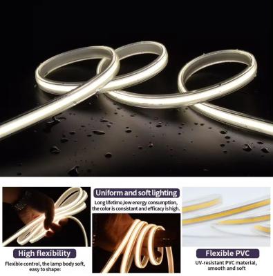 China Hoge Spanning COB LED Strip 50m/roll 100m/roll Vastgestelde waterdichte IP65 dimmer ondersteuning Te koop
