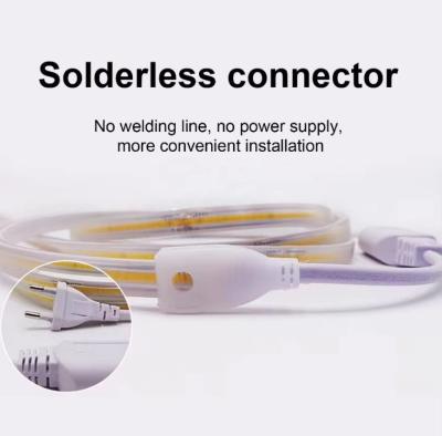 China Hoge Spanning COB LED Strip 50m/roll 100m/roll Vastgestelde waterdichte IP65 dimmer ondersteuning Te koop