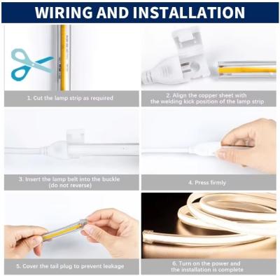 Cina Flessibile COB LED Strip Light 288 LED Alta tensione 110V 220V 2700K 3000K 4000K 6000K IP65 in vendita