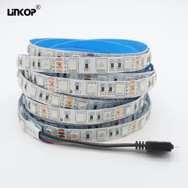 Quality 12V RGB Flexible LED Strip Light Color Changing LED Ribbon Lights IP20 for sale