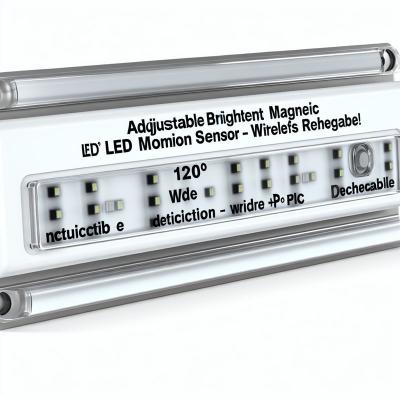 China Adjustable Brightness Wireless Rechargeable LED Motion Sensor Light 120° Wide Detection for sale