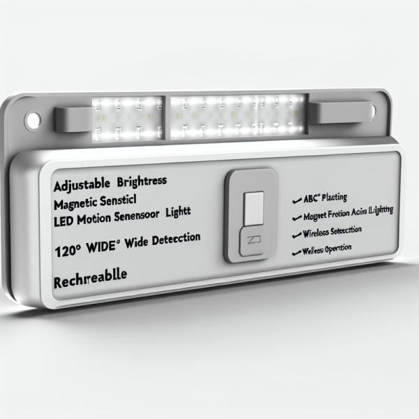 Quality Adjustable Brightness Wireless Rechargeable LED Motion Sensor Light 120° Wide for sale