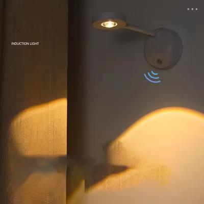 China Three Color Adjustable LED Motion Sensor Spotlight Remote Control Motion Sensor Night Lamp for sale