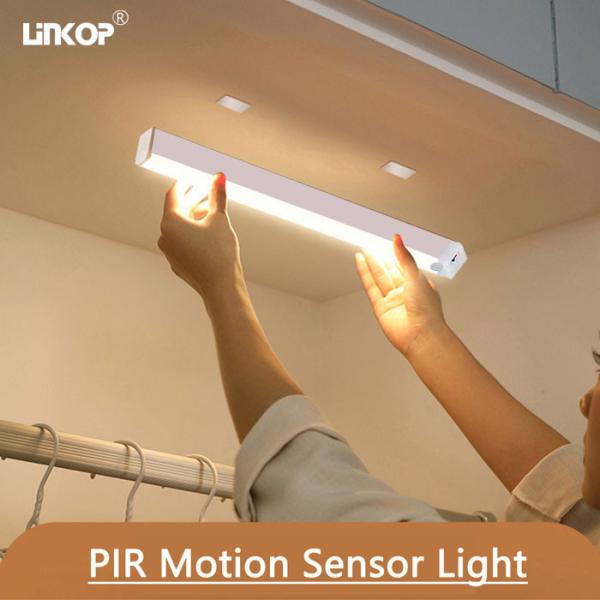Quality Lithium Ion Battery Motion Sensor Night Light PIR Dimmable Cabinet Light 3000K for sale