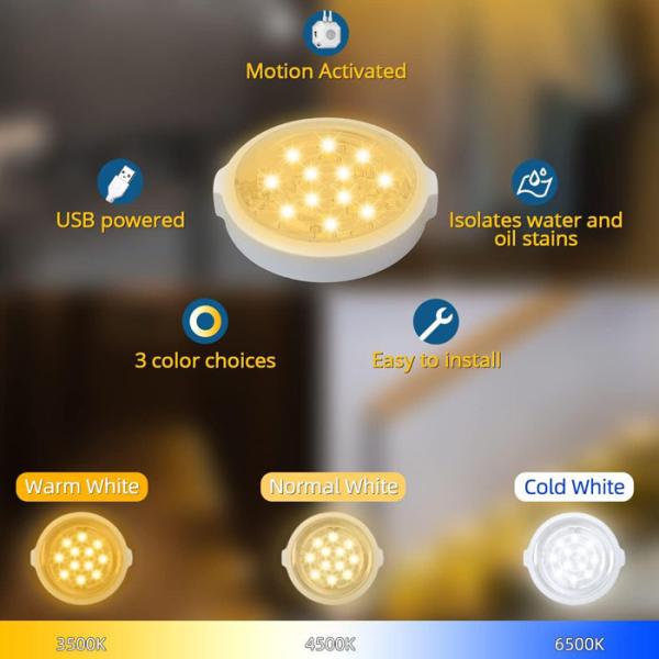 Quality 5V Battery Motion Sensor Night Light Indoor Multi Size Option for sale