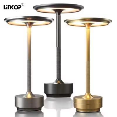 China 3W Rechargeable LED Desk Light 2000mAh  Touch Switch Three Color Dimming Table Lamp for sale