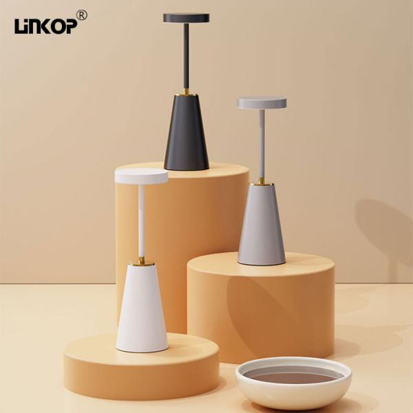 Quality Metal Rechargeable Led Table Lamp , Three Color Dimming Table Lamp 3000K 4500K for sale