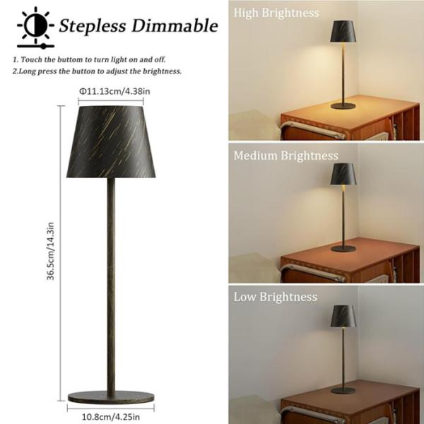 Quality 5V Rechargeable LED Desk Lamp Adjustable Brightness Tri Color Dimming Table Lamp for sale