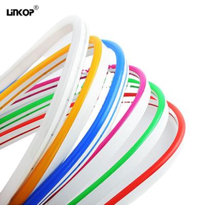 China Dimmable Silicone LED Neon Light Soft Single Color 12v 8x16mm Neon Tube LED Strip for sale