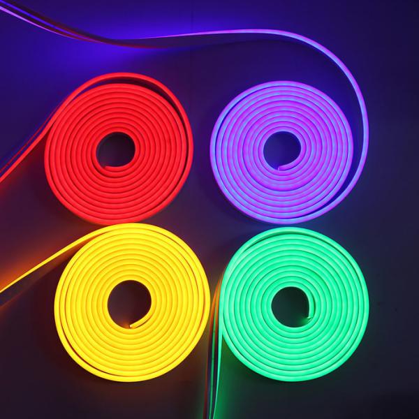 Quality Dimmable Silicone LED Neon Light Soft Single Color 12v 8x16mm Neon Tube LED for sale