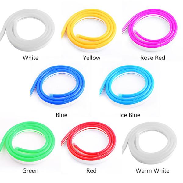 Quality Dimmable Silicone LED Neon Light Soft Single Color 12v 8x16mm Neon Tube LED for sale