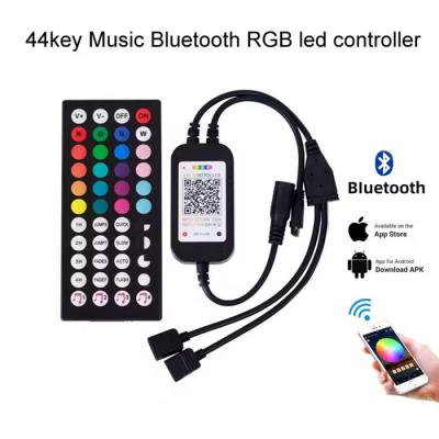 China 4Pin Rgb Light Strip Controller Intelligent Bluetooth Music 44key Remote Control for sale
