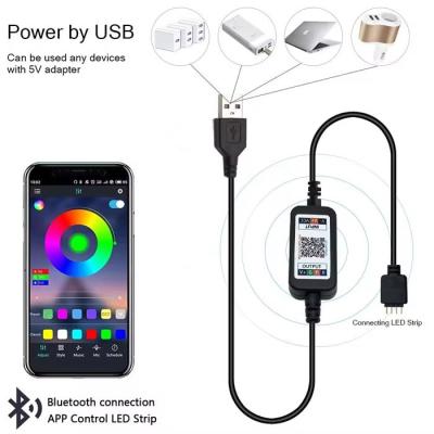 China 5v Usb Rgb Bluetooth Controller Intelligent Music Control Rgb Light Belt for sale
