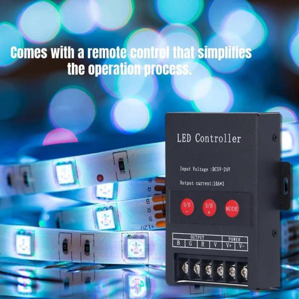 Quality Iron Shell 30a Led Rgb Controller With 4 Pin Ports And 4 Key Rf Remote Control for sale