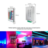 China Dc Input Port Rgb Led Controller Controlled By 24Key Remote Control Unit for sale