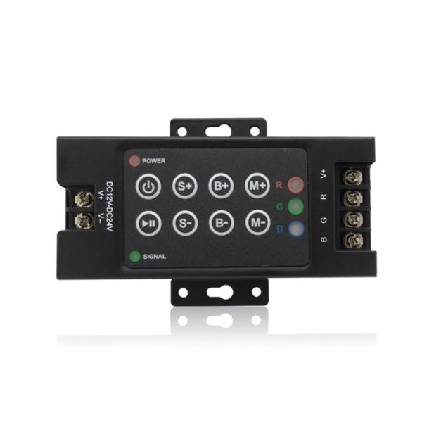 Quality 12-24v Iron Shell Led Controller 5-10 Control Distance Rf 8 Key 30a Rgb Dimmer for sale