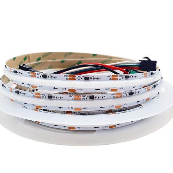 Quality 24V Addressable LED Strip Lights Cri 90 COB Light Strip 180 Degree Beam Angle for sale