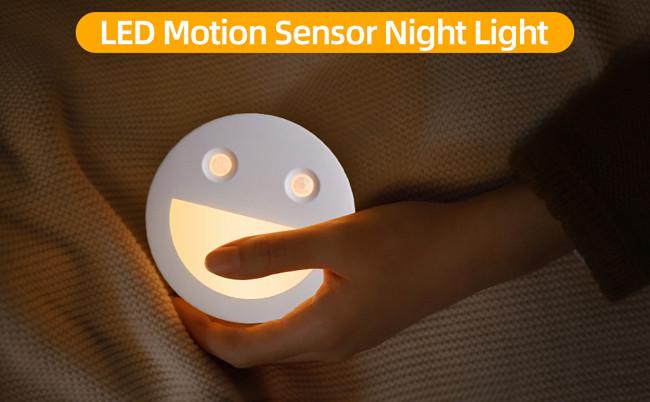 Night light mounted on wall with magnetic base