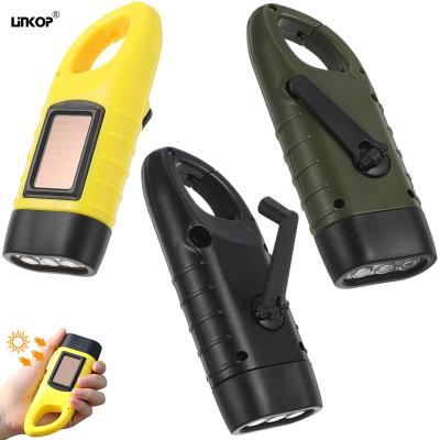 China Solar Powered Rechargeable LED Flashlight 6000K 90 CRI For Outdoor Sports for sale