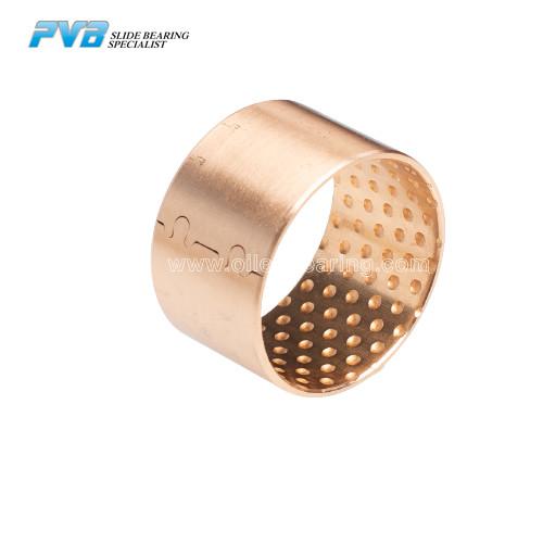 Roulement en bronze Cusn8 enveloppé par paroi mince avec des poches d'huile