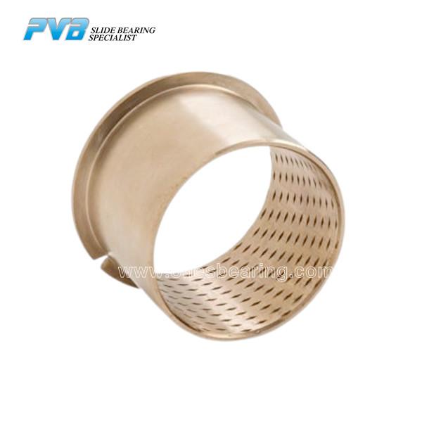 Roulement en bronze Cusn8 enveloppé par paroi mince avec des poches d'huile