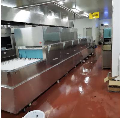 China De geïntegreerde Grote Langdurige Afwasmachine Flight Type van AfwasmachineMachine 380V Te koop