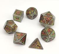 China Durable Resin Metal Polyhedral Dice Set Odorless For Collection for sale