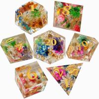 China Multipurpose Polyhedral Resin Dice , Portable Handmade Sharp Edge Dice for sale